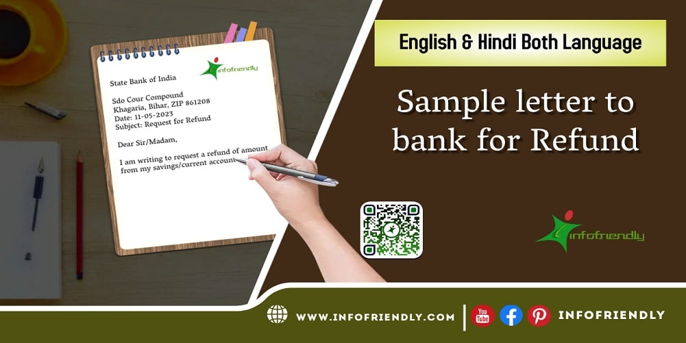 Sample letter to bank for Refund - INFOFRIENDLY